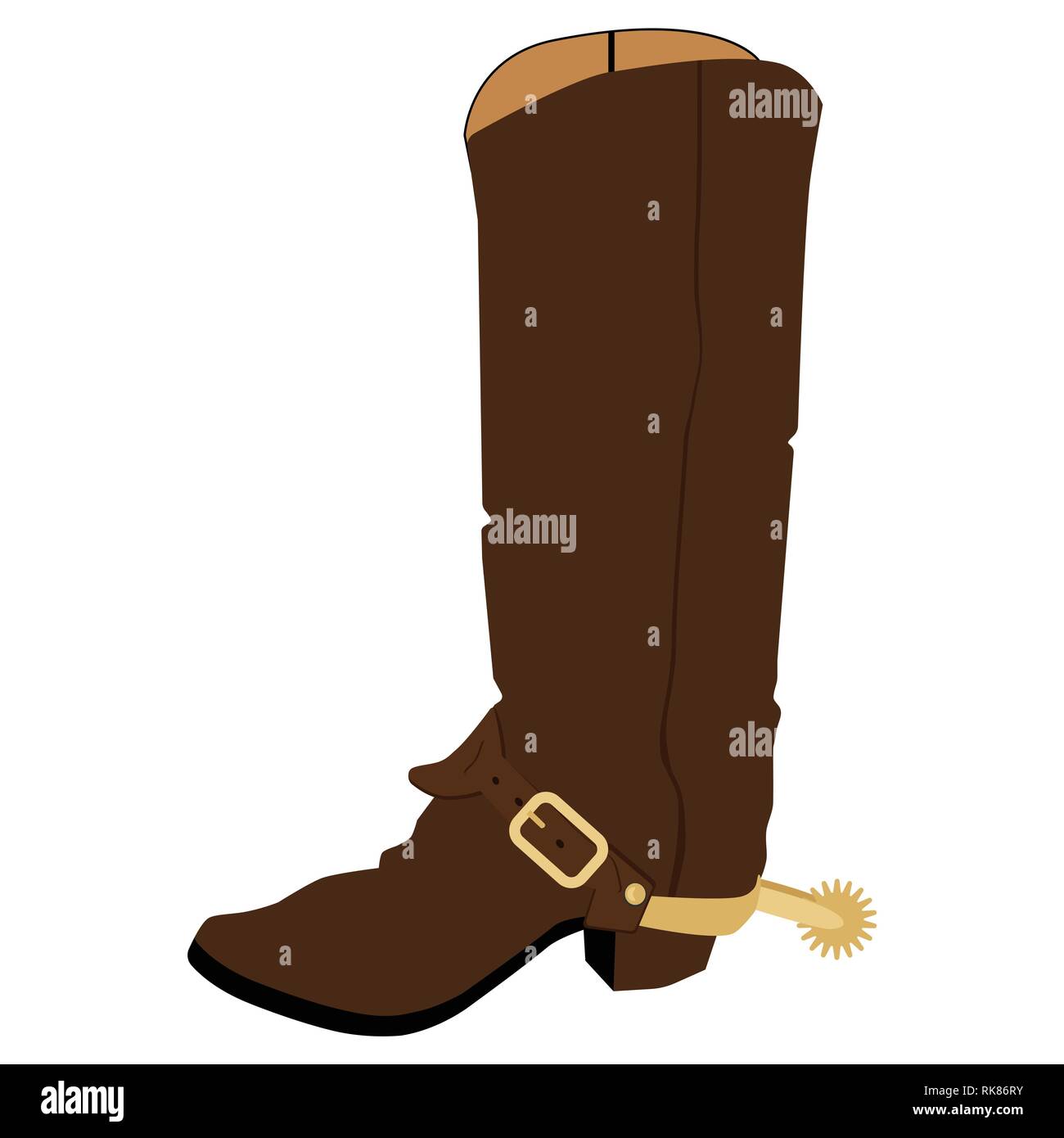 Cowboy Boots With Spurs Clipart