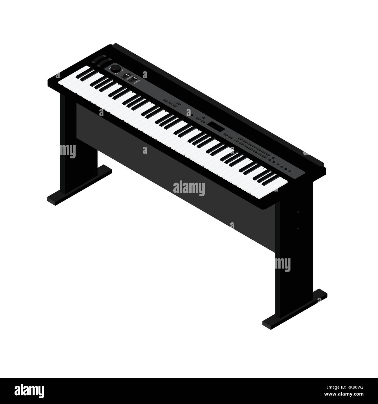 Vector illustration synthesizer. Musical Equipment. 3D Isometric Design ...