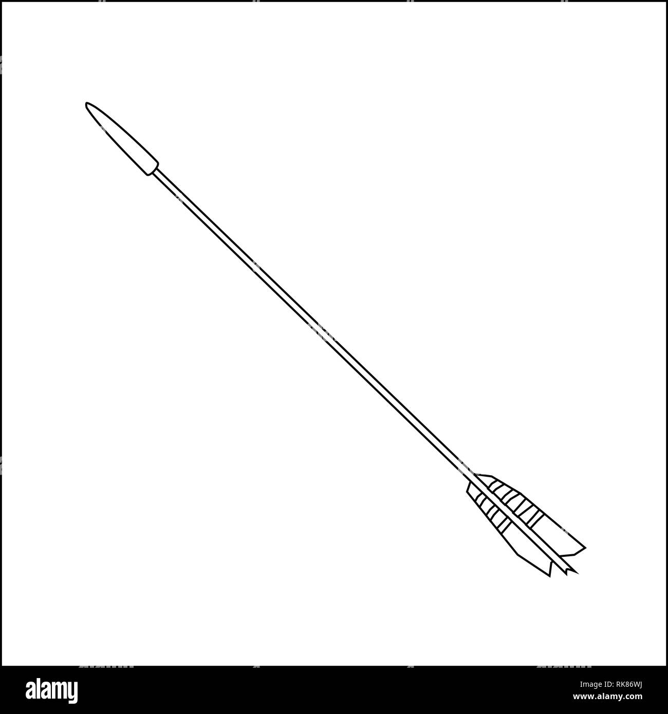 Black and white native American Indian style ethnic arrow vector ...