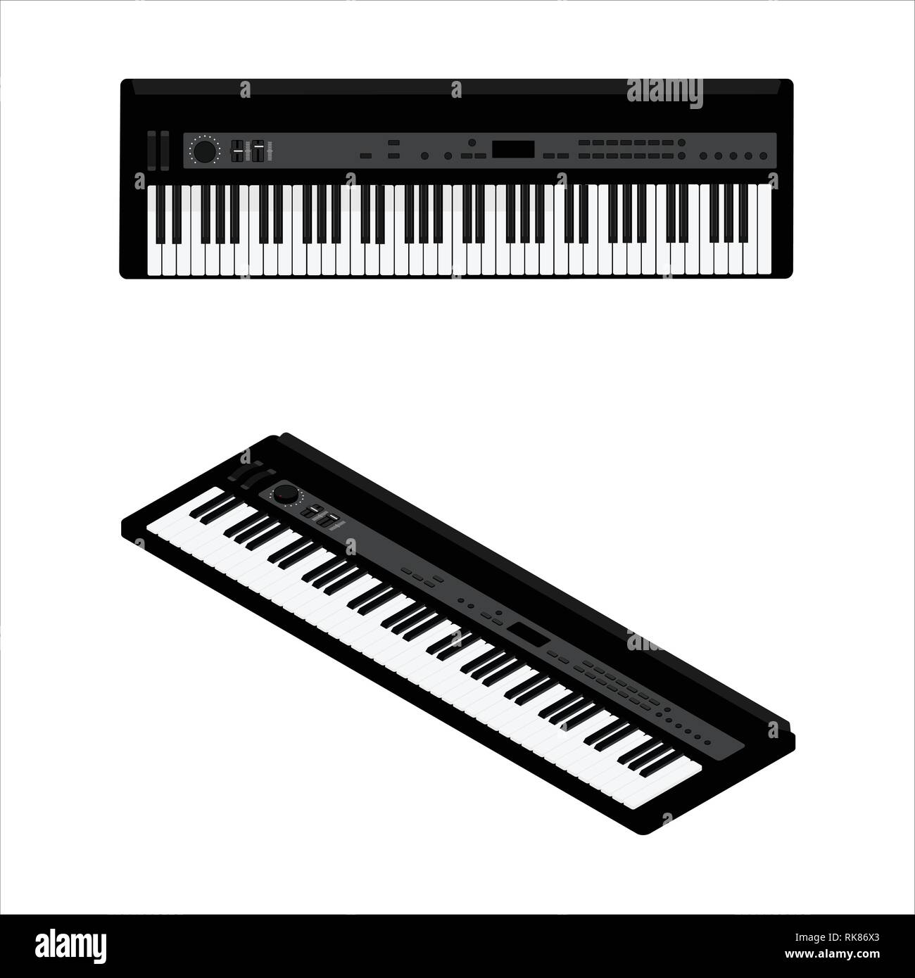 Vector illustration synthesizer. Musical Equipment. 3D Isometric Design ...
