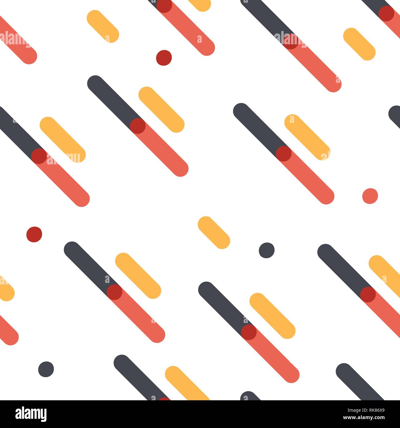 Vector Seamless Parallel Diagonal Orange Red Grey Overlapping Color Lines Pattern Background