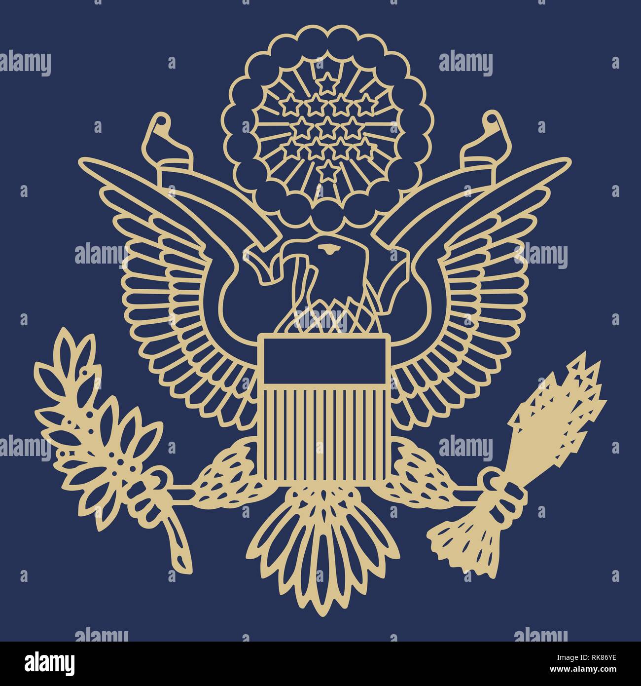Vector illustration American eagle emblem Stock Vector Image & Art - Alamy