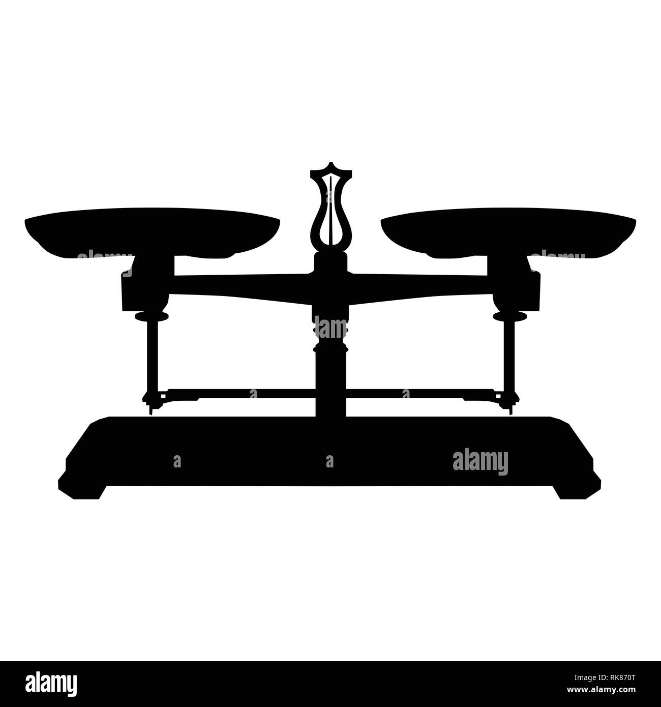 Balance scales isolated on white background. Vector illustration. Scale ...