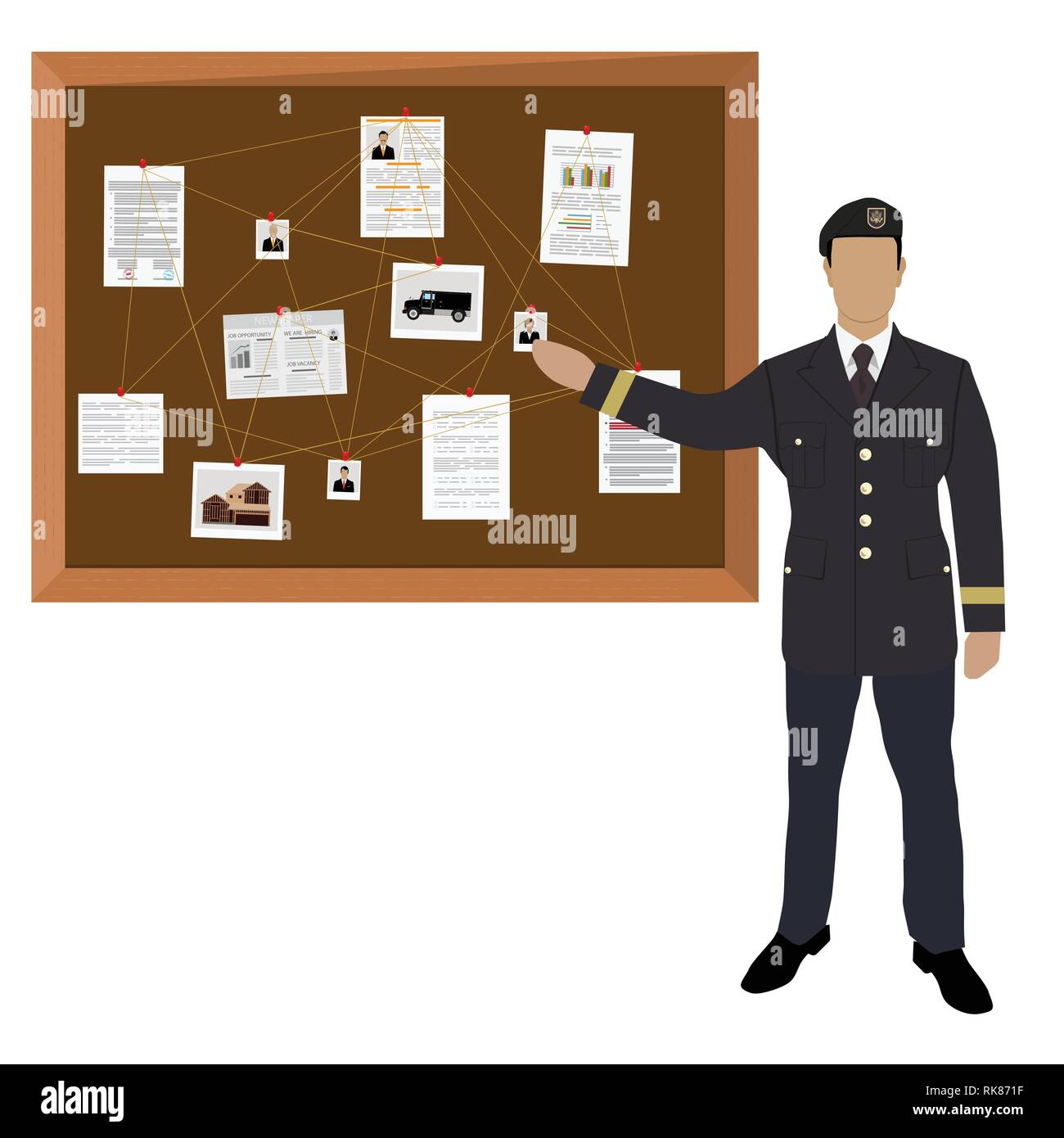 Police investigation board hi-res stock photography and images - Alamy