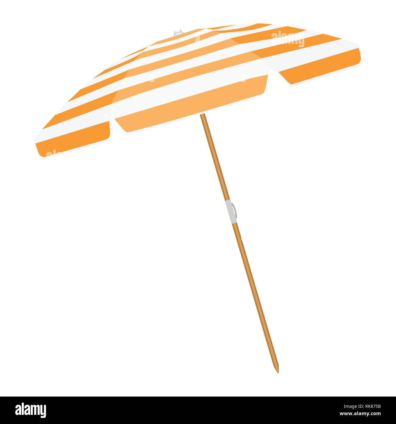 Beach umbrella isolated on white background. Vacation and travel Stock ...