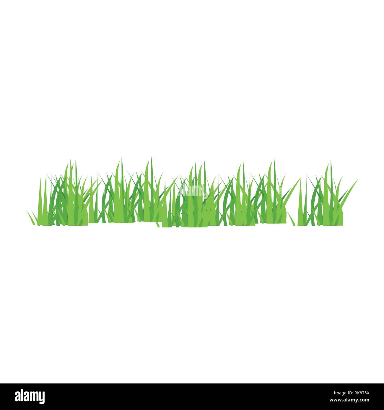 Vector icon green grass icon cartoon style isolated on white background ...