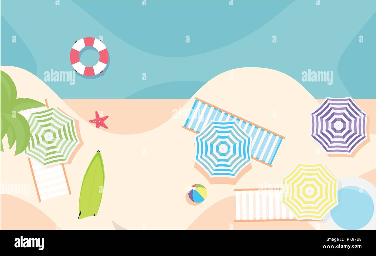 Tropical beach poster. Vector illustration Stock Vector Image & Art - Alamy