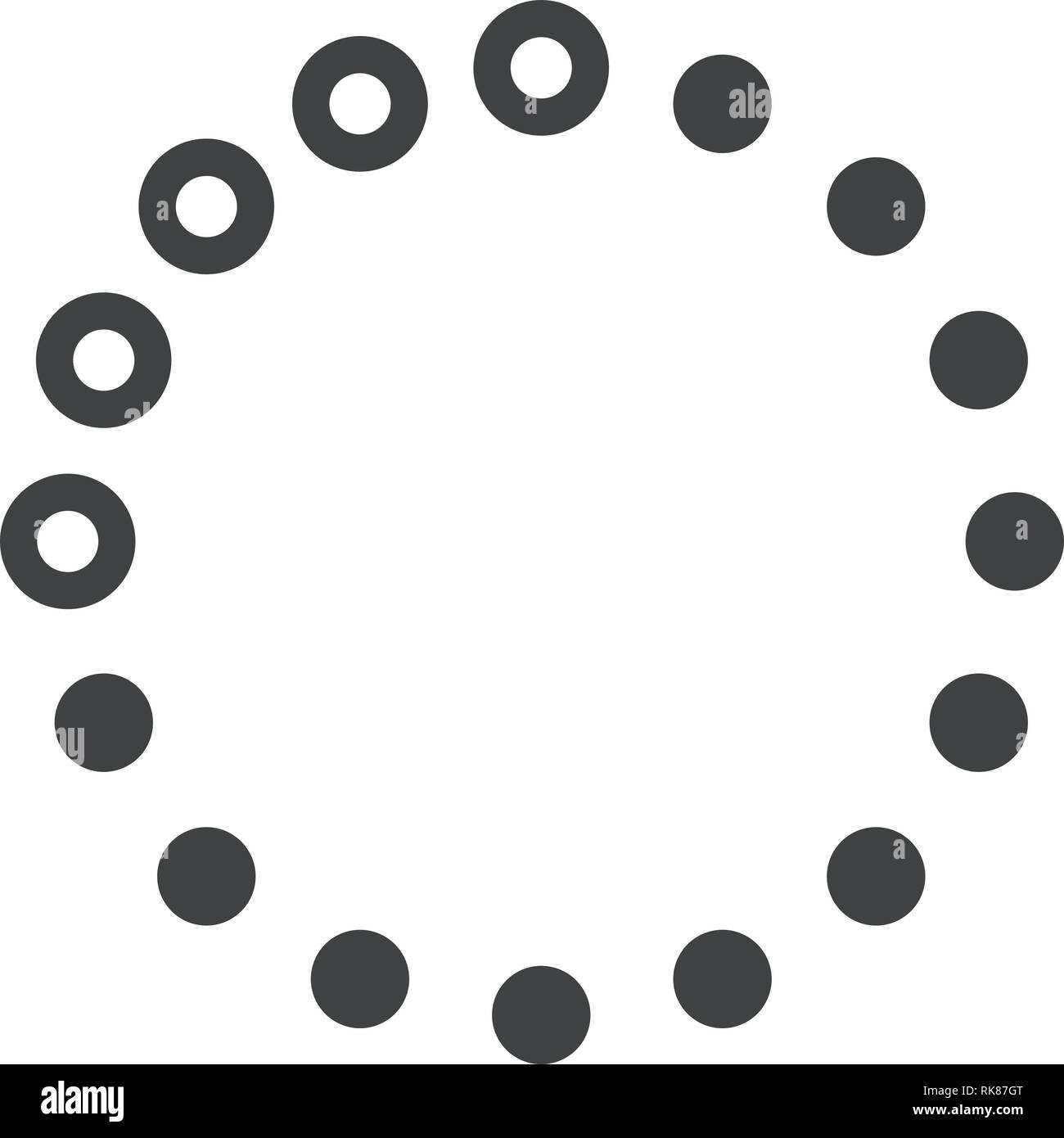 Vector icon round loading bar. Loader progress sign, symbol Stock ...