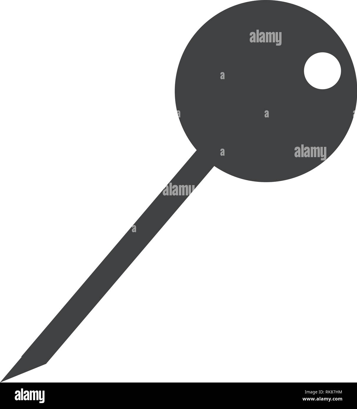 Vector illustration pushpin isolated on white background. Stationery ...