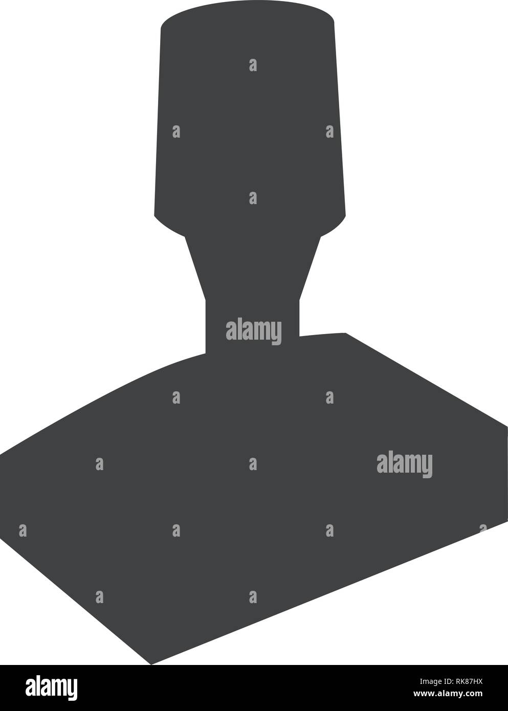 Vector simple seal or stamp silhouette icon, sign or symbol. Office ...