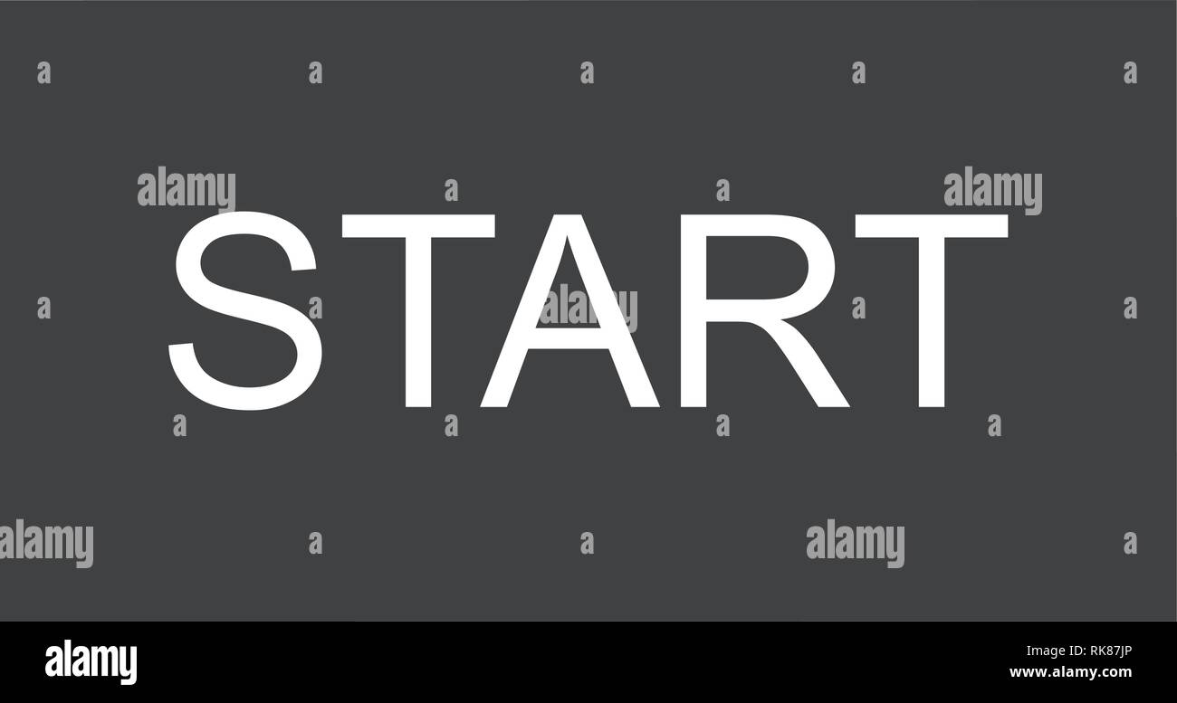 Simple flat vector icon strat button isolated. Start sign, symbol Stock ...