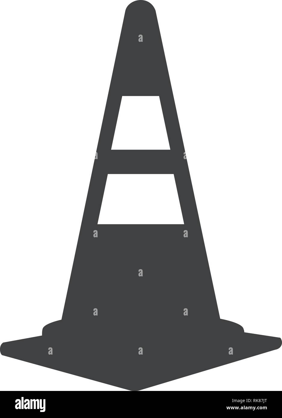 Simple flat vector icon road traffic cone isolated Stock Vector Image ...