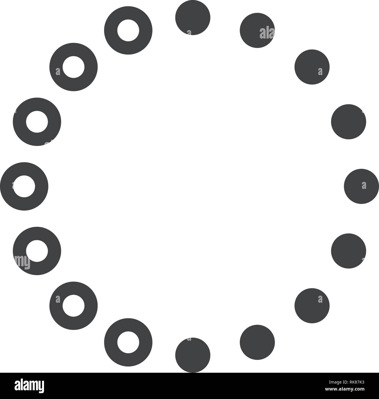 Vector icon round loading bar. Loader progress sign, symbol Stock ...