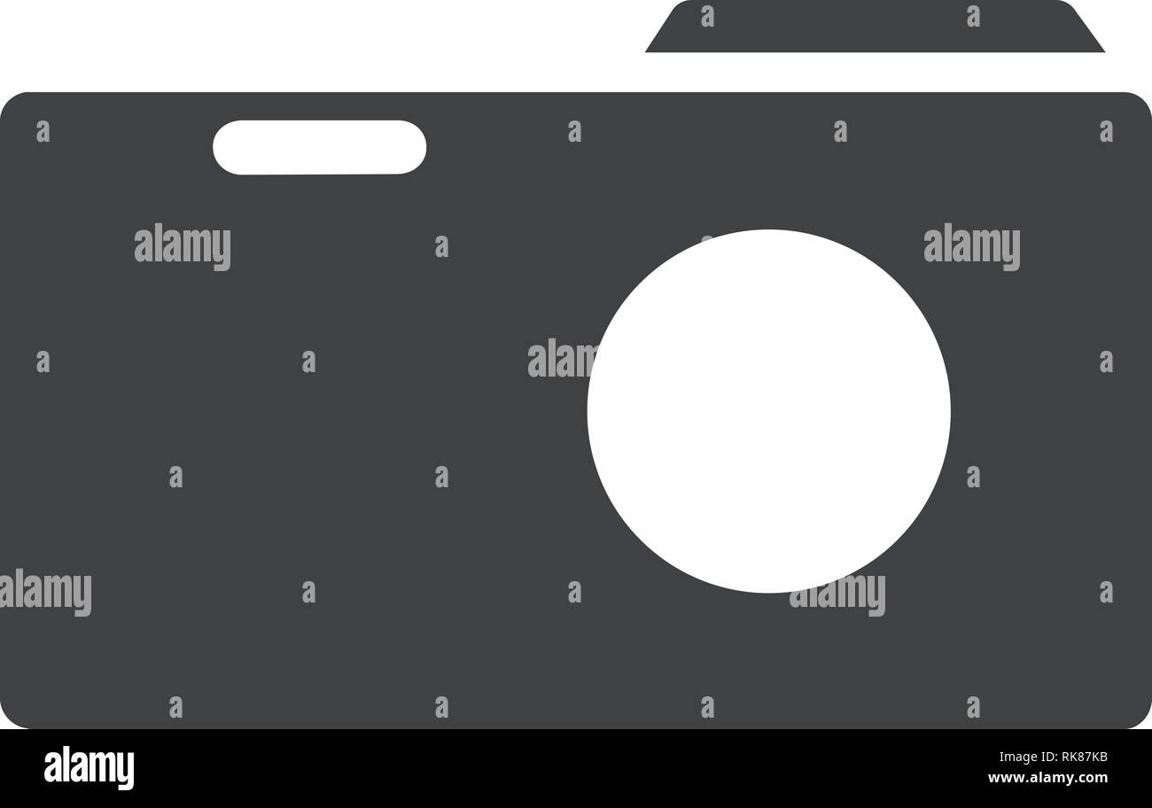 Vector camera icon. Retro or vintage photo camera in a flat style ...