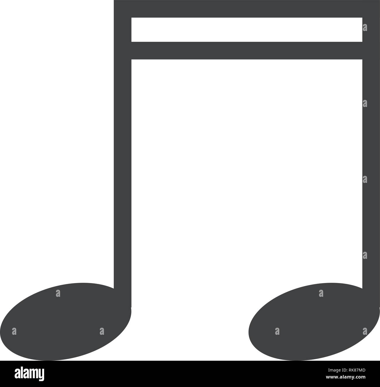 Vector music note icon. Melody sign, symbol Stock Vector Image & Art ...