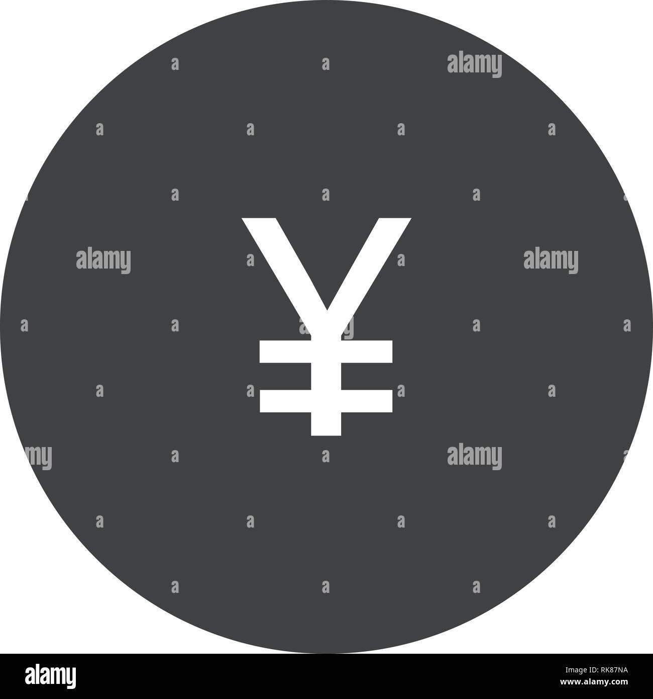 Japan currency coin yen vector icon. Japanese money sign, symbol Stock ...