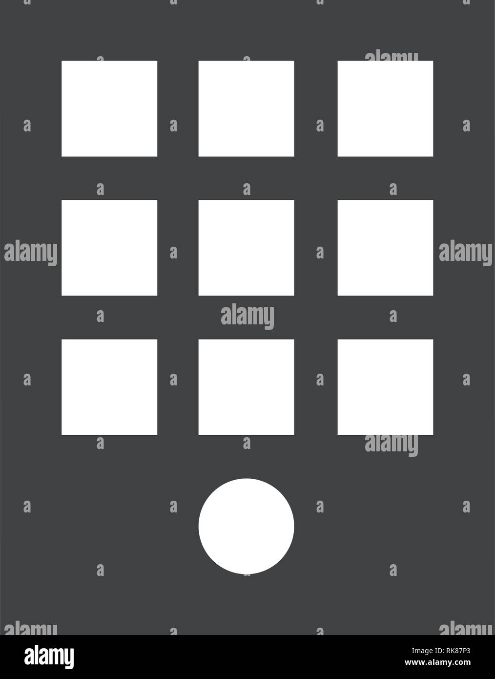 Keypad entry. Digital keypad vector icon. Keyboard Stock Vector Image ...