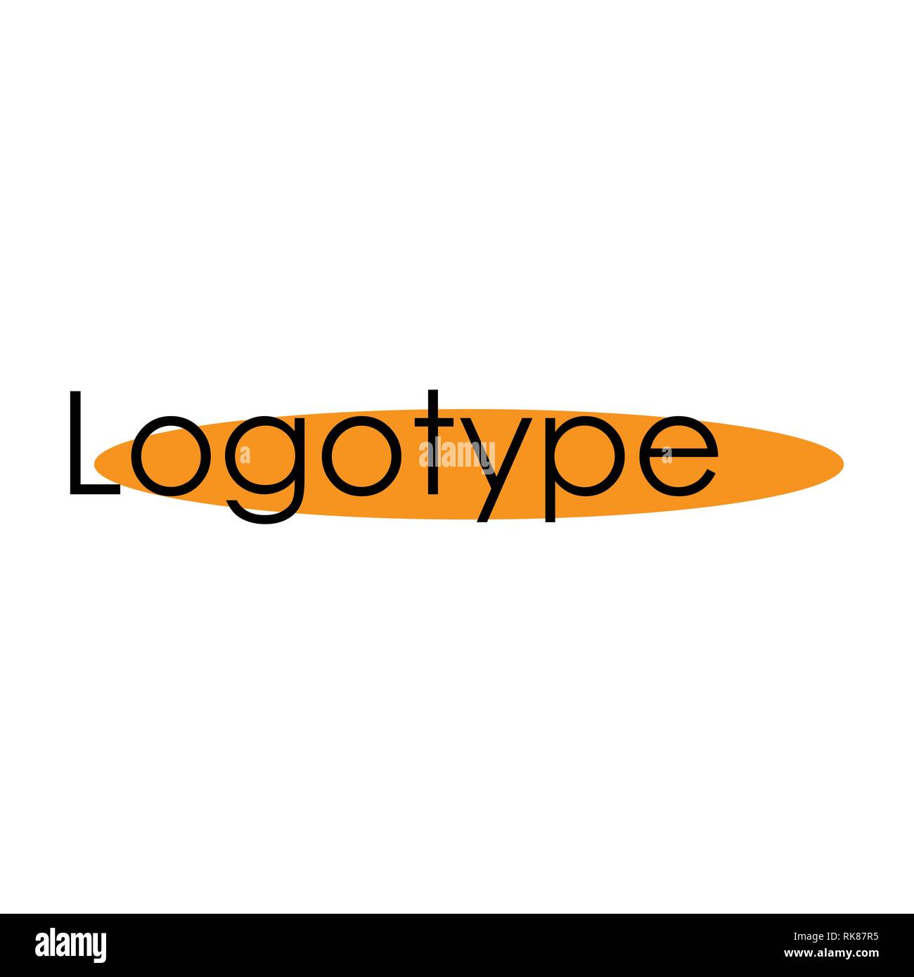 Vector logo, logotype in circle design template. Abstract orange logo ...