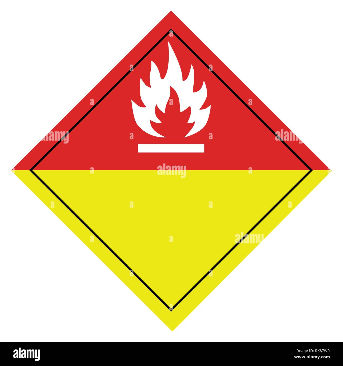 Vector illustration sign for burning or organic peroxides pictogram ...