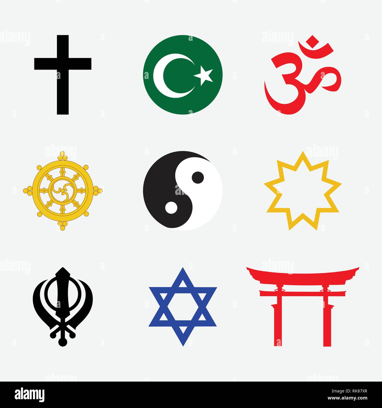 Vector Illustration Set Of Religious Symbols Stock Vector Image And Art
