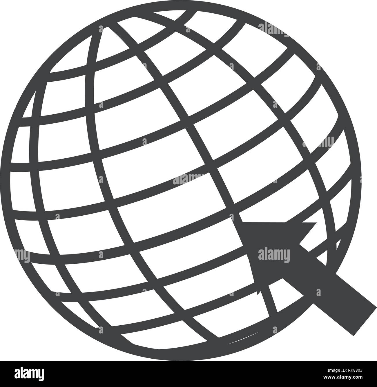 Vector icon globe, planet sign or symbol isolated Stock Vector Image ...