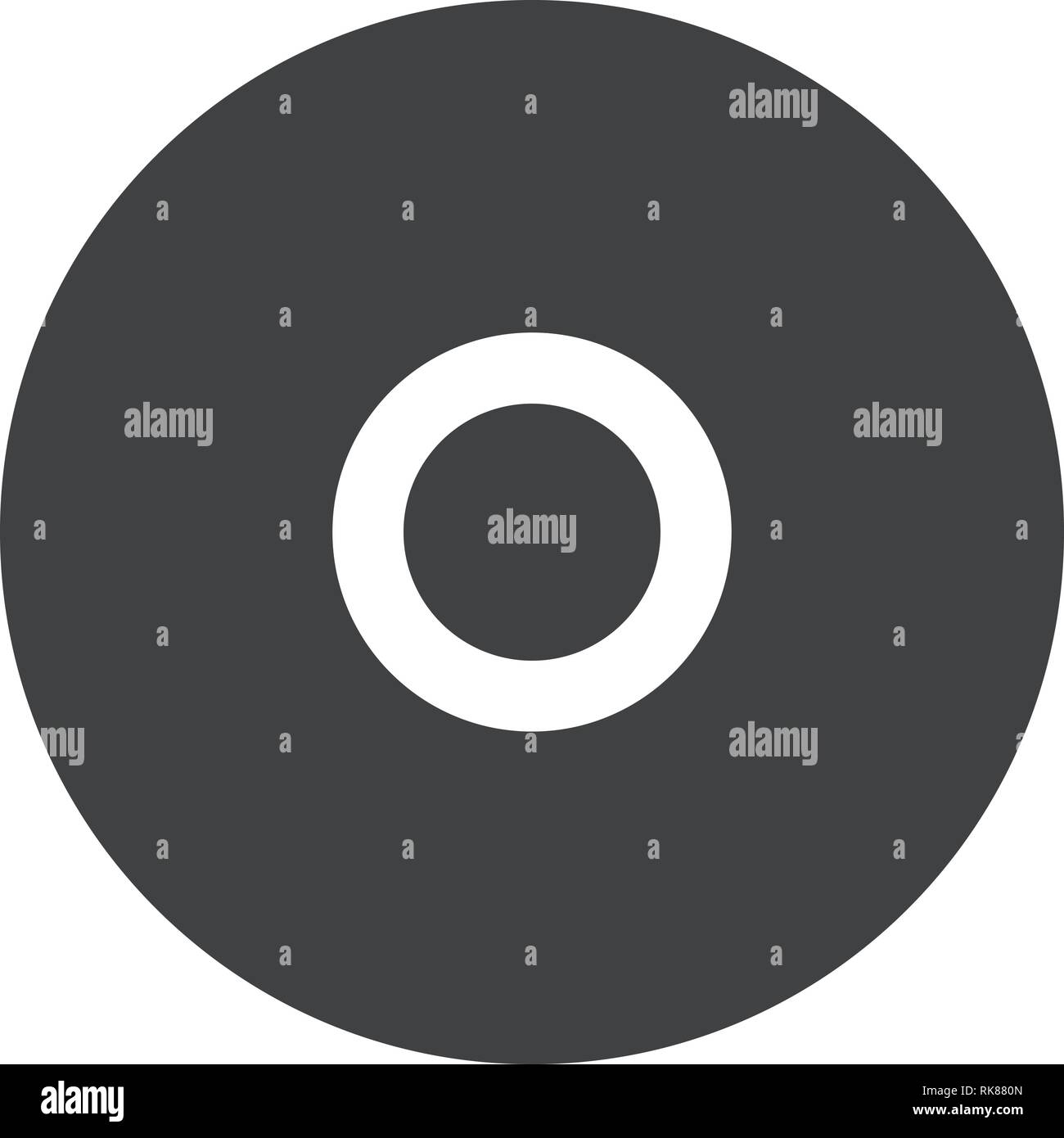 Simple flat cd disc vector icon. Disk sign, symbol Stock Vector Image ...