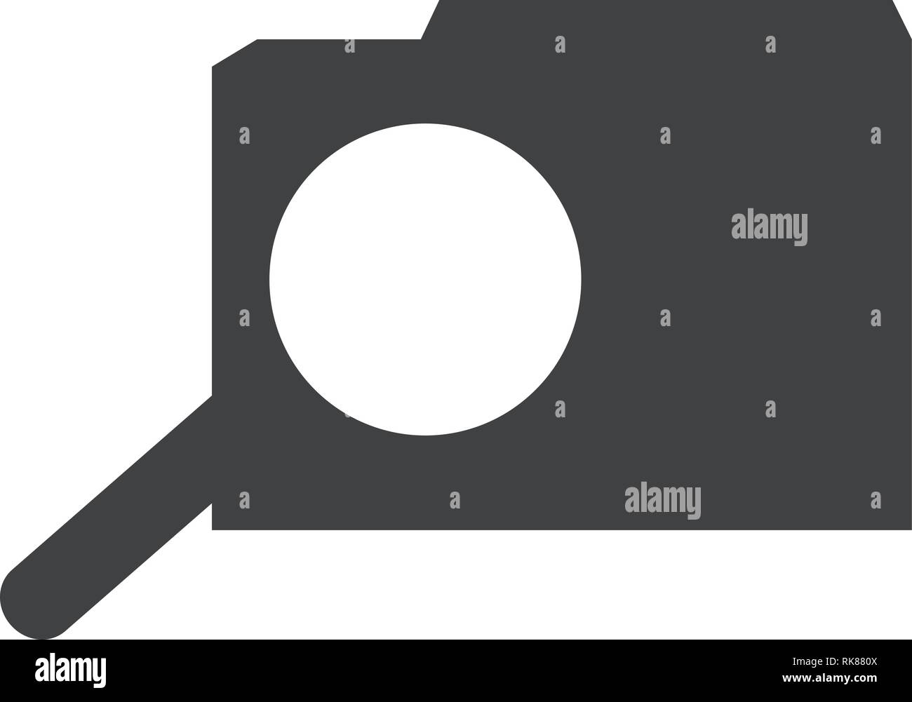 Simple flat search file folder vector icon. File sign, symbol Stock ...