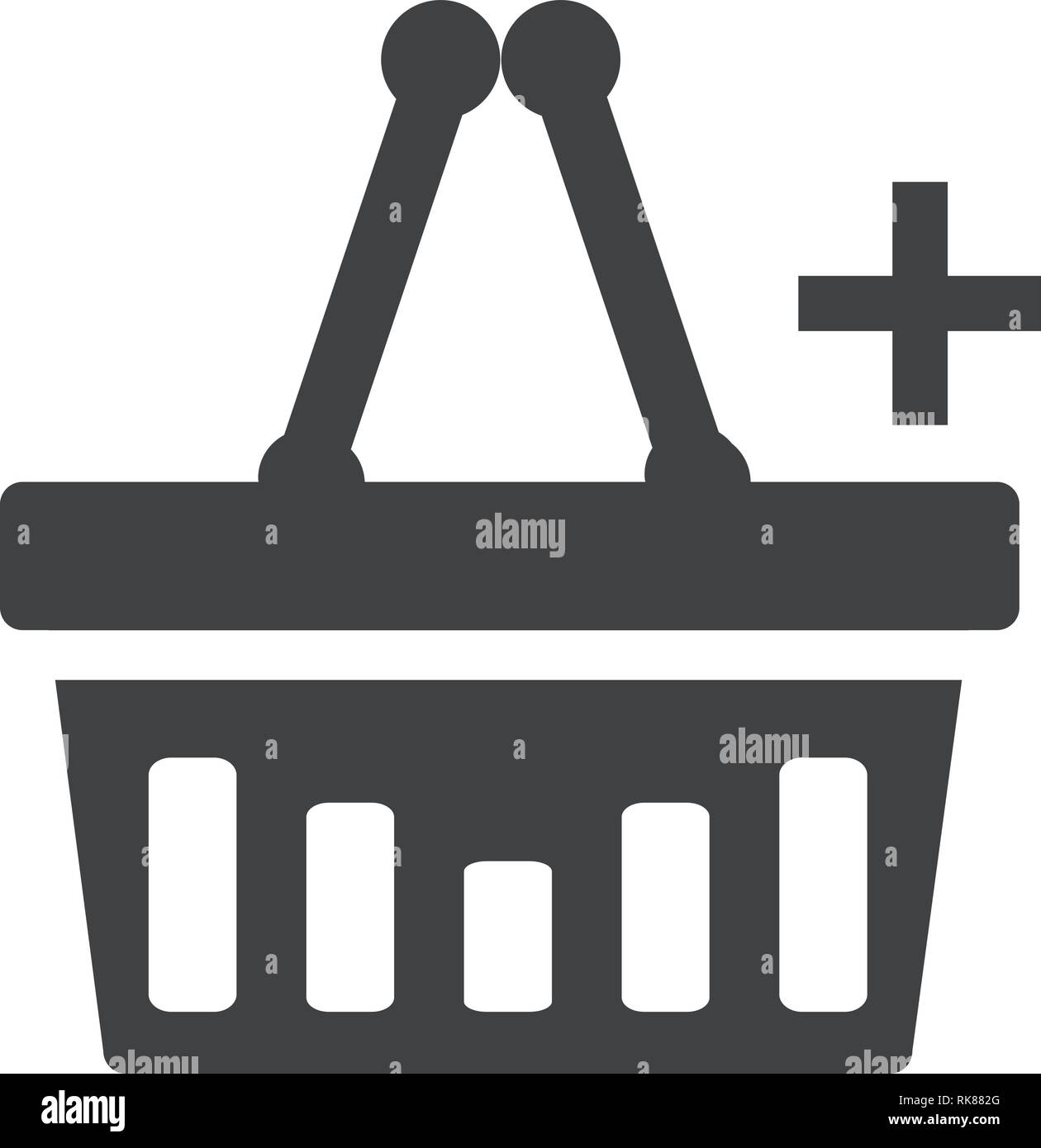 Vector shopping cart basket icon add to basket Stock Vector Image & Art ...