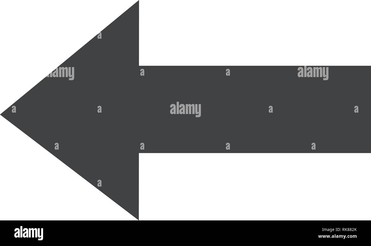 Vector icon simple arrow sign, symbol. Arrow left Stock Vector Image ...