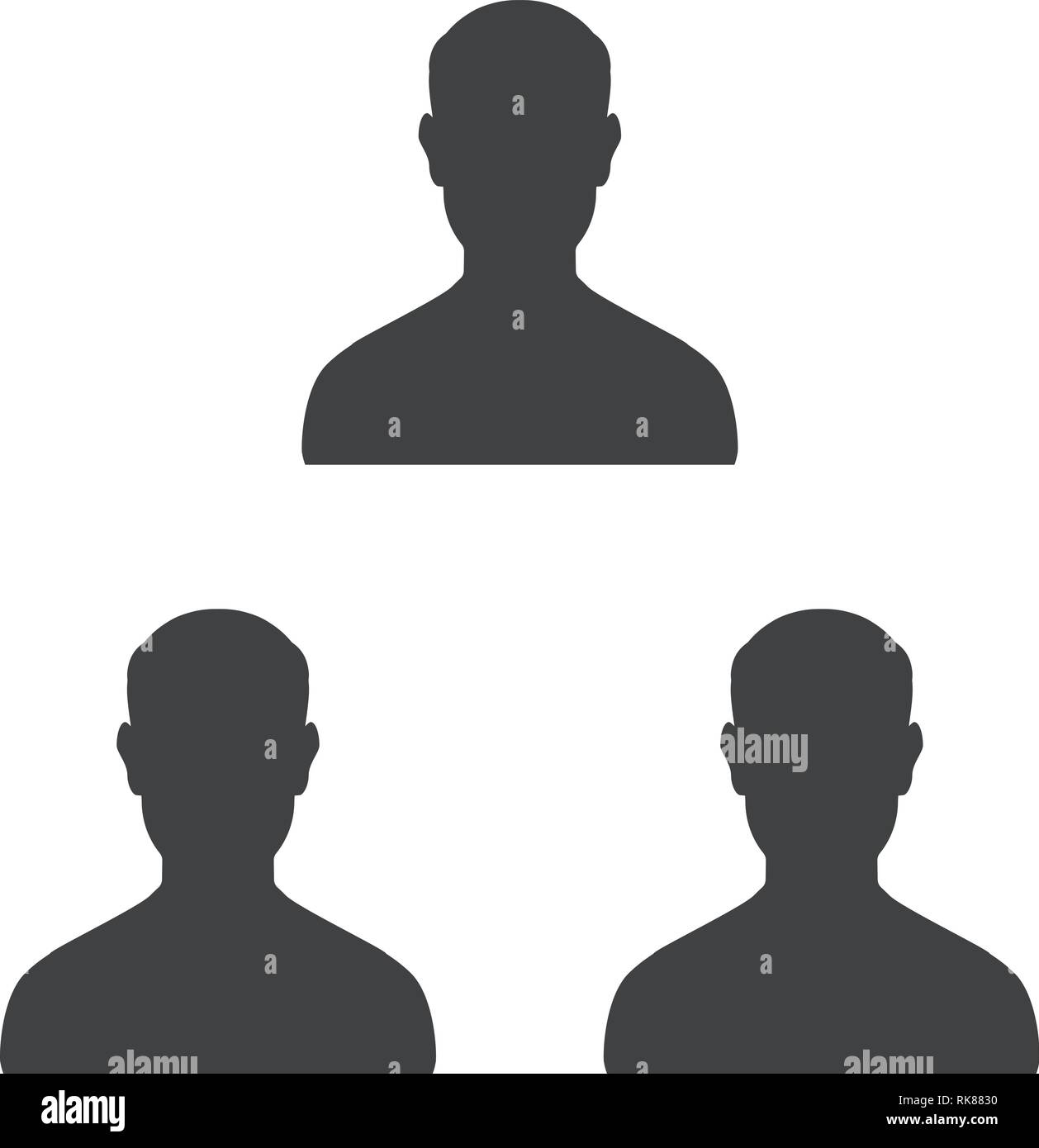 Simple flat people vector icon. Group pictogram. Team sign, symbol ...