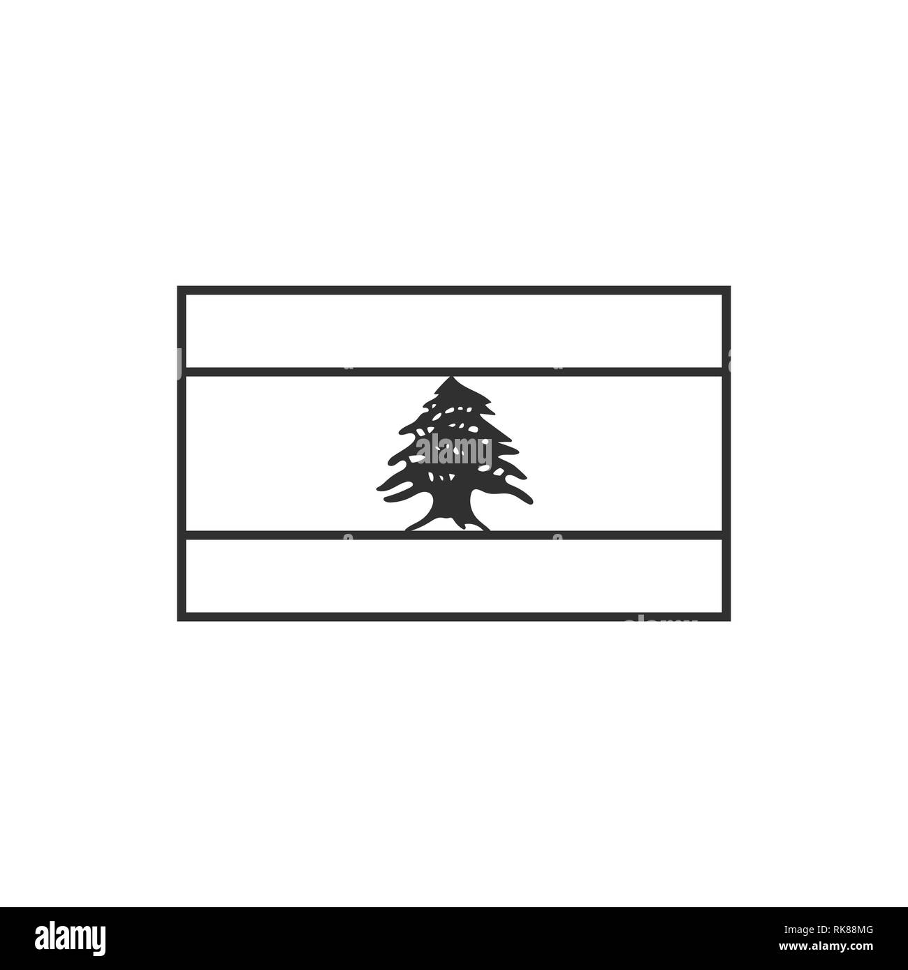 Flag of lebanon Black and White Stock Photos & Images - Alamy