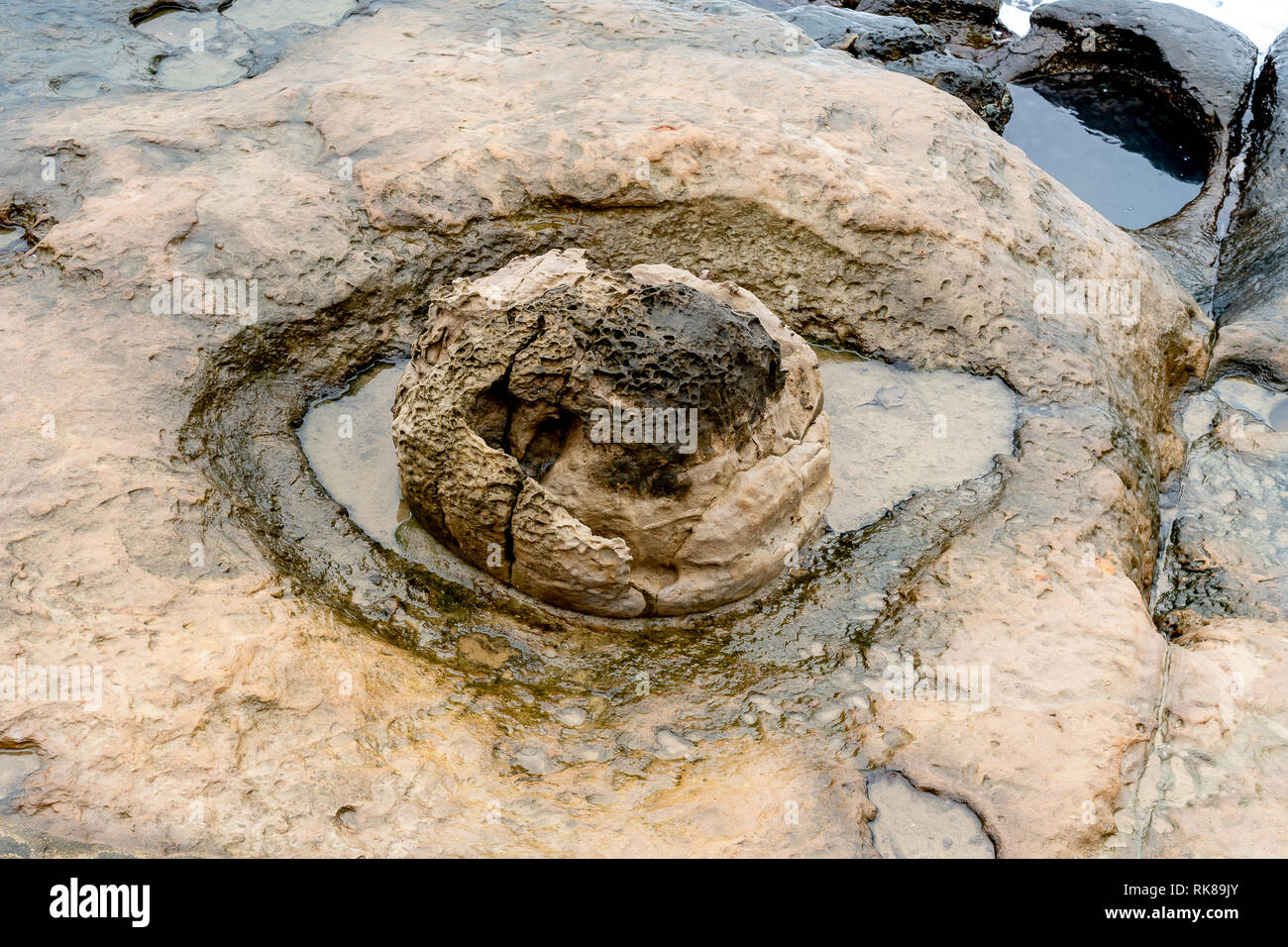 Yehliu Natural Landscape at Yehliu Geopark in Taiwan. Yehliu Geopark is ...