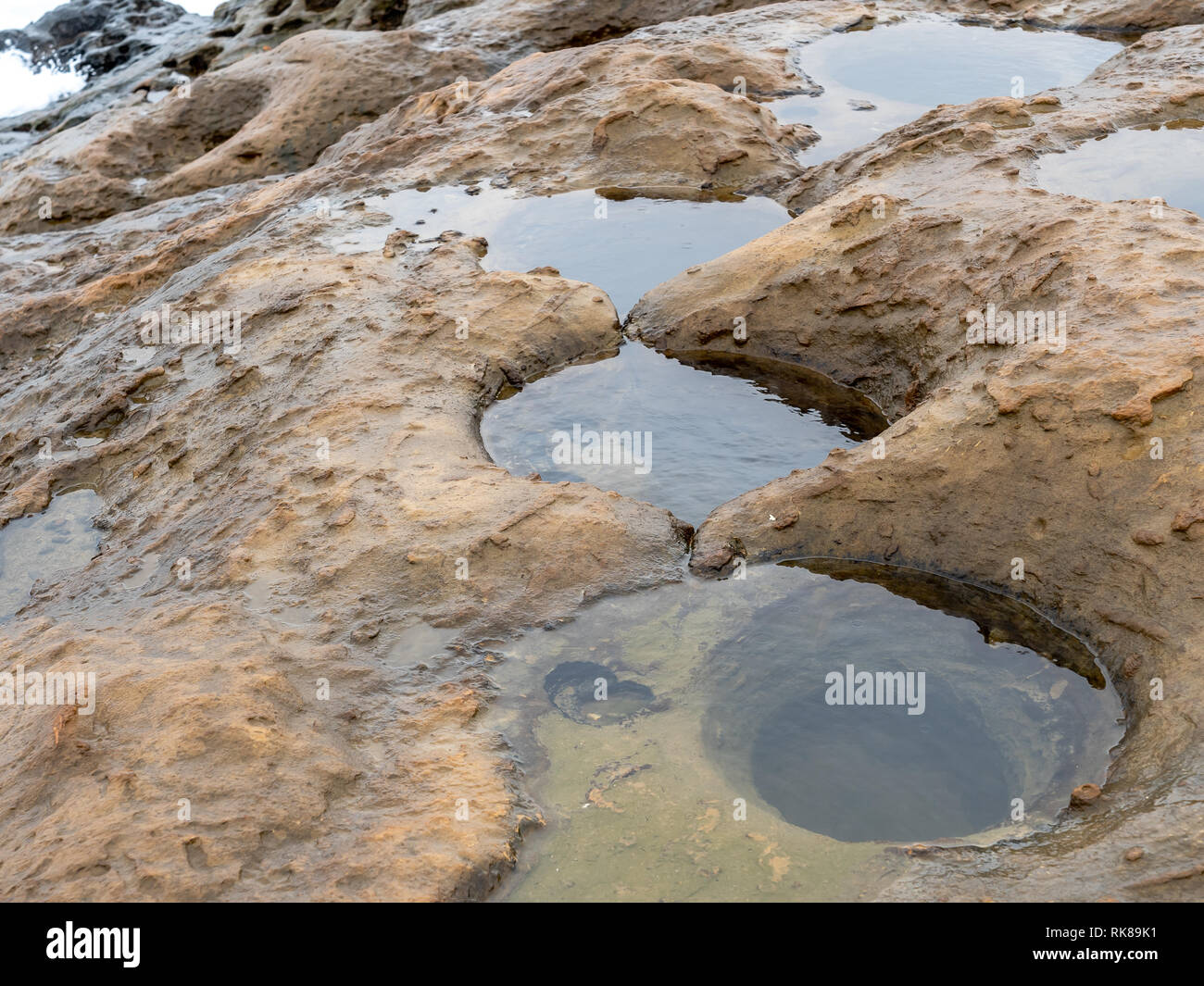 Yehliu Natural Landscape at Yehliu Geopark in Taiwan. Yehliu Geopark is ...