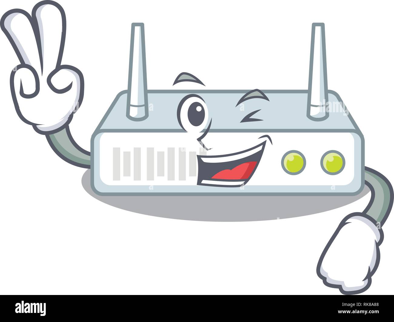 Two finger router is installed in cartoon wall Stock Vector Image & Art ...