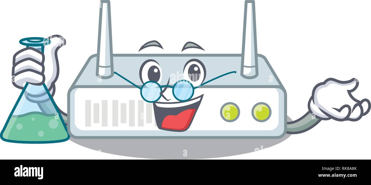 Router is installed in cartoon wall Stock Vector Images - Alamy