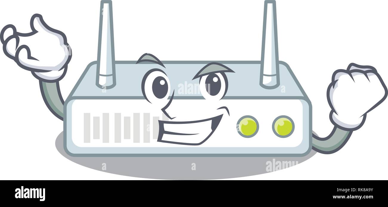Successful router is installed in cartoon wall Stock Vector Image & Art ...