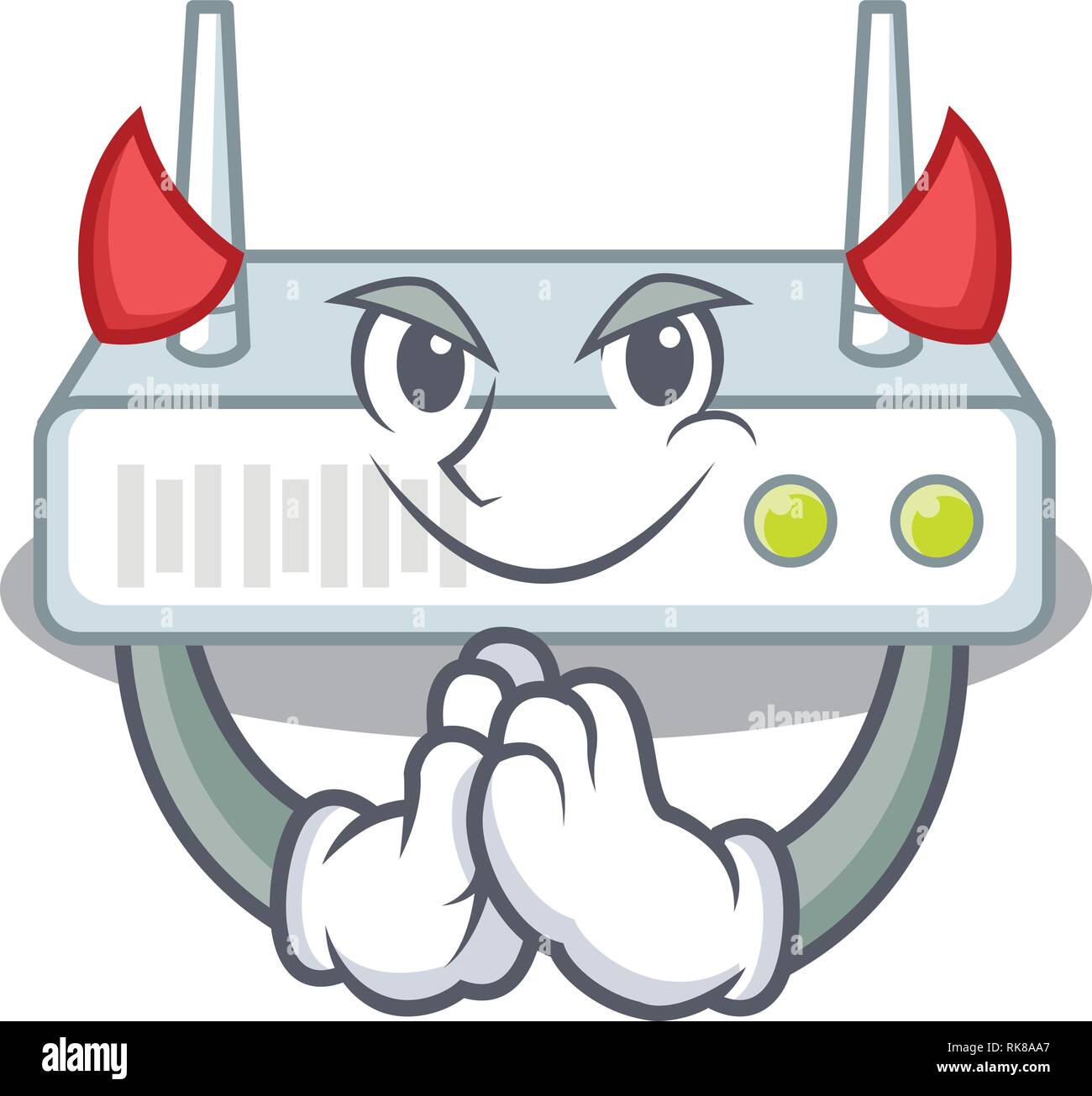Devil router isolated with in the mascot Stock Vector Image & Art - Alamy