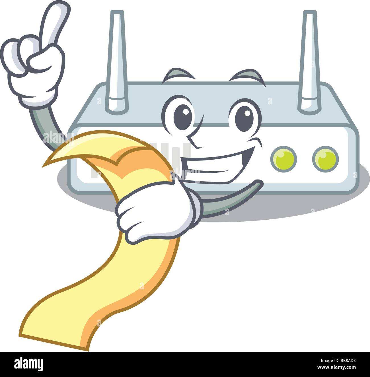 With menu router isolated with in the mascot Stock Vector Image & Art ...