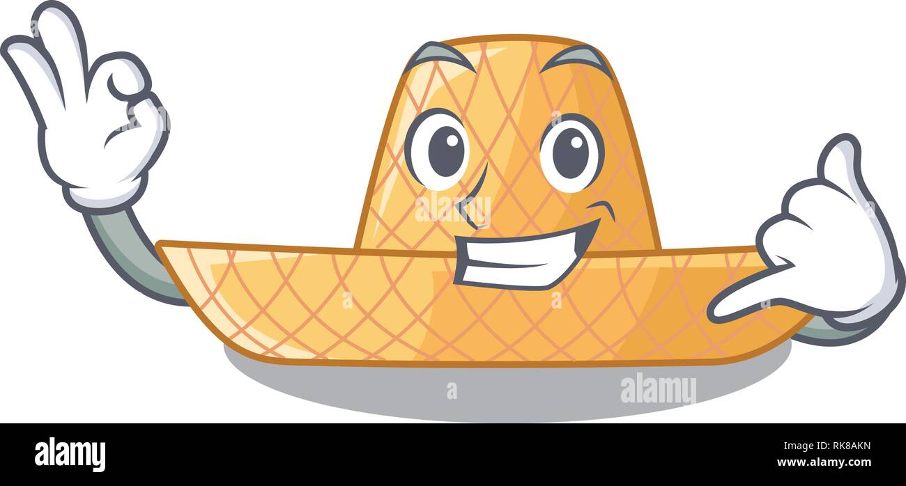 Call me straw hat in cartoon wood shape Stock Vector Image & Art - Alamy