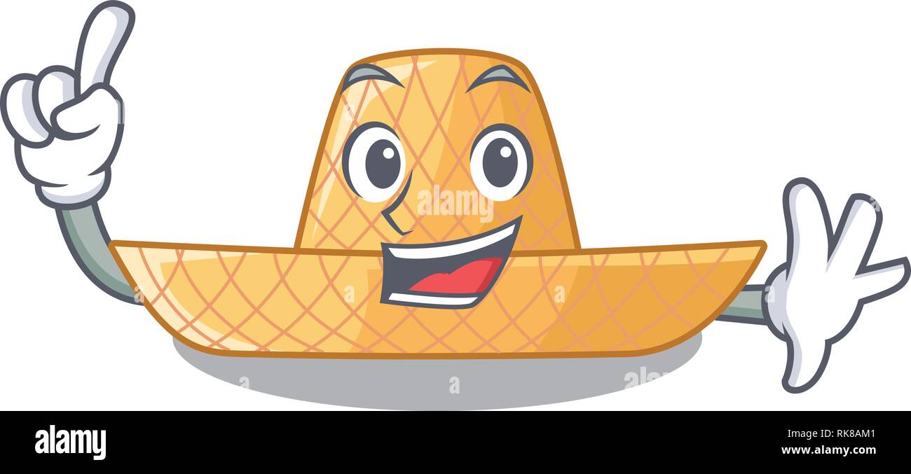 Finger straw hat in cartoon wood shape Stock Vector Image & Art - Alamy