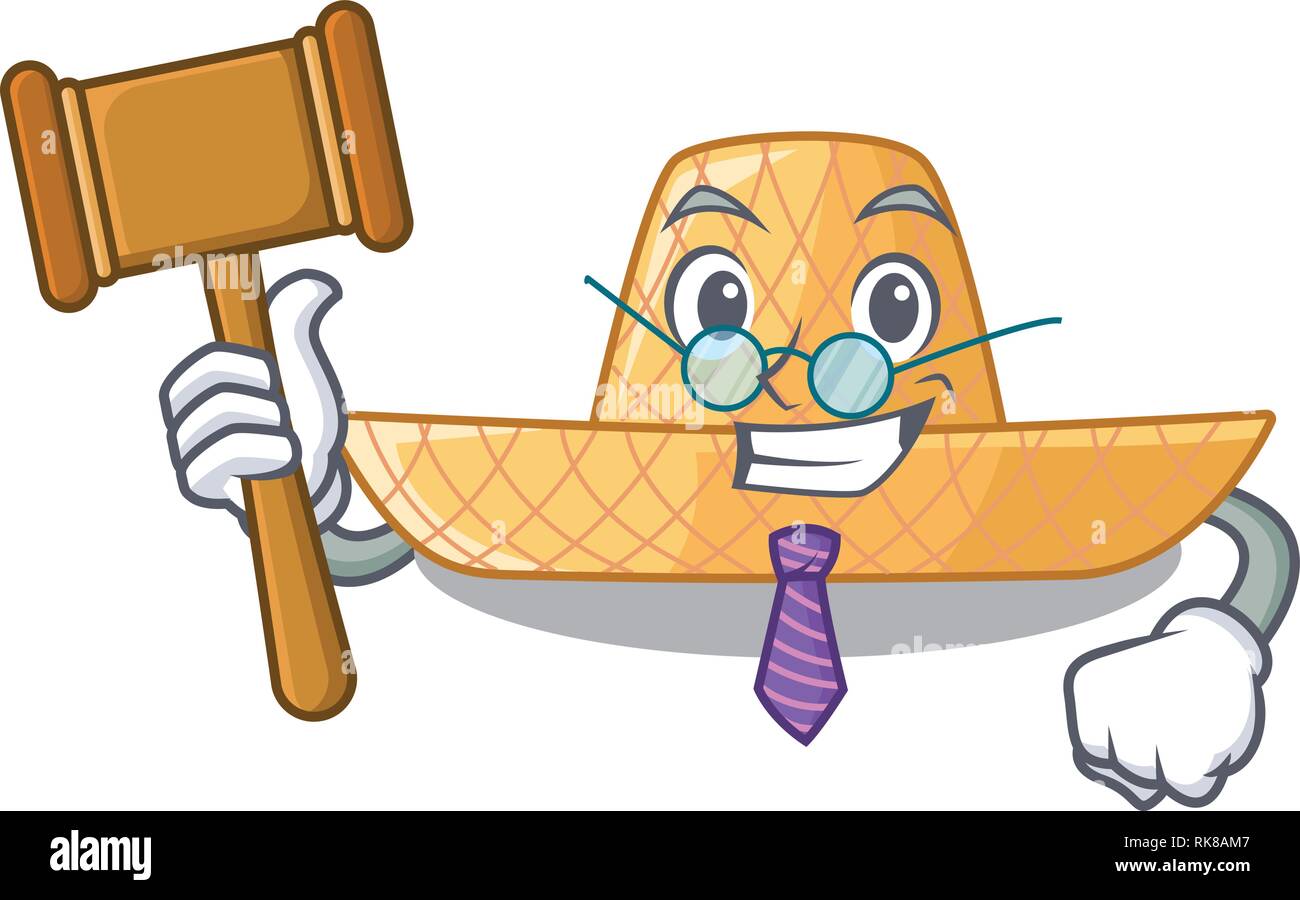 Judge straw hat in cartoon wood shape Stock Vector Image & Art - Alamy