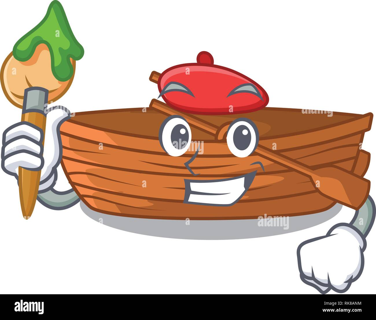 Artist wooden boat in the cartoon shape Stock Vector Image & Art - Alamy