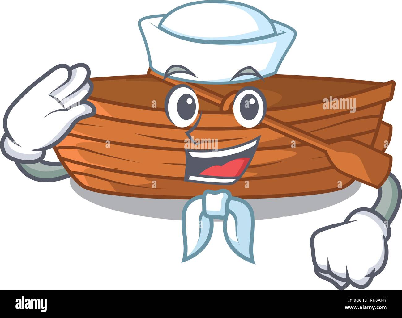 Sailor wooden boat in the cartoon shape Stock Vector Image & Art - Alamy