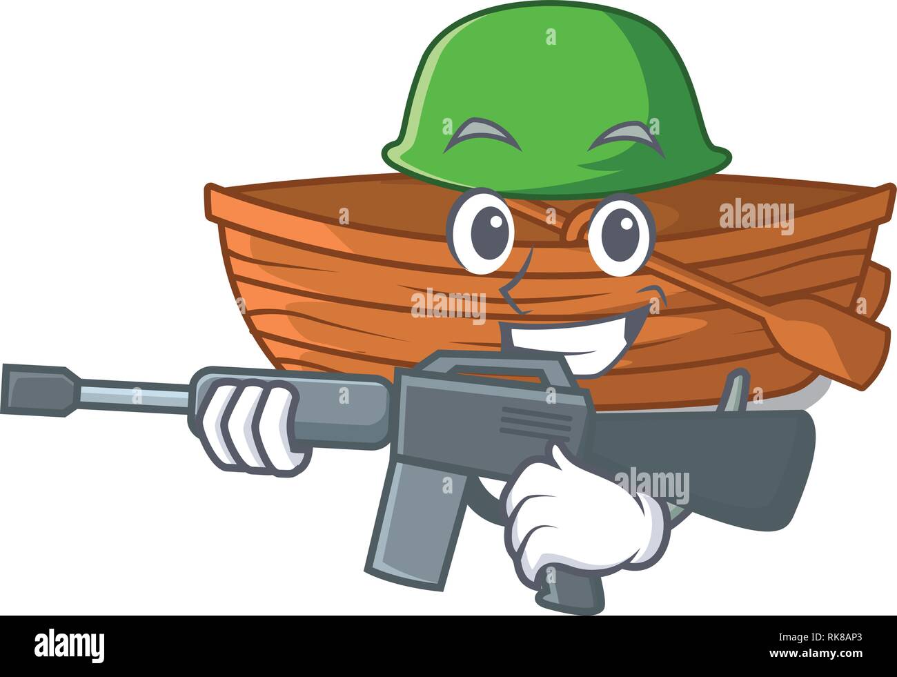 Army wooden boat in the cartoon shape Stock Vector Image & Art - Alamy
