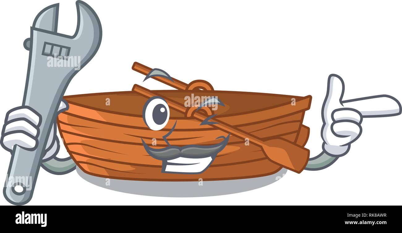Mechanic wooden boat beside the macot beach Stock Vector Image & Art ...