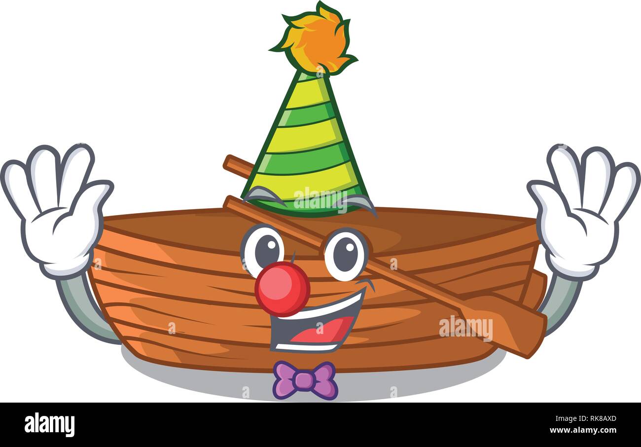 Clown wooden boat beside the macot beach Stock Vector Image & Art - Alamy