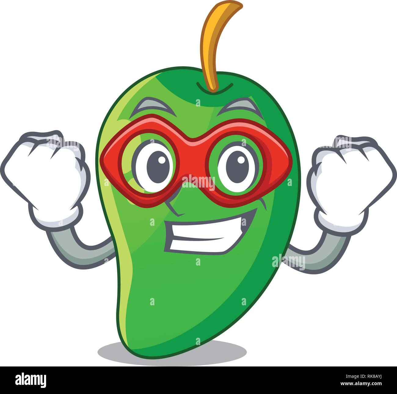 Super hero green mango slices in the character Stock Vector Image & Art ...