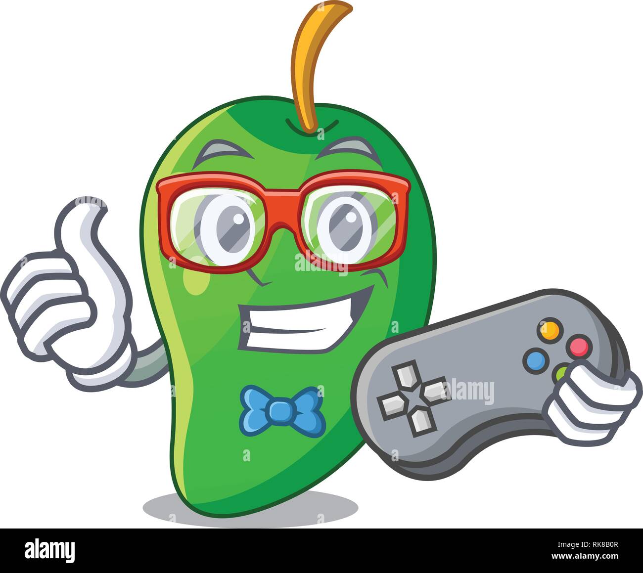 Gamer green mango in the cartoon shape Stock Vector Image & Art - Alamy