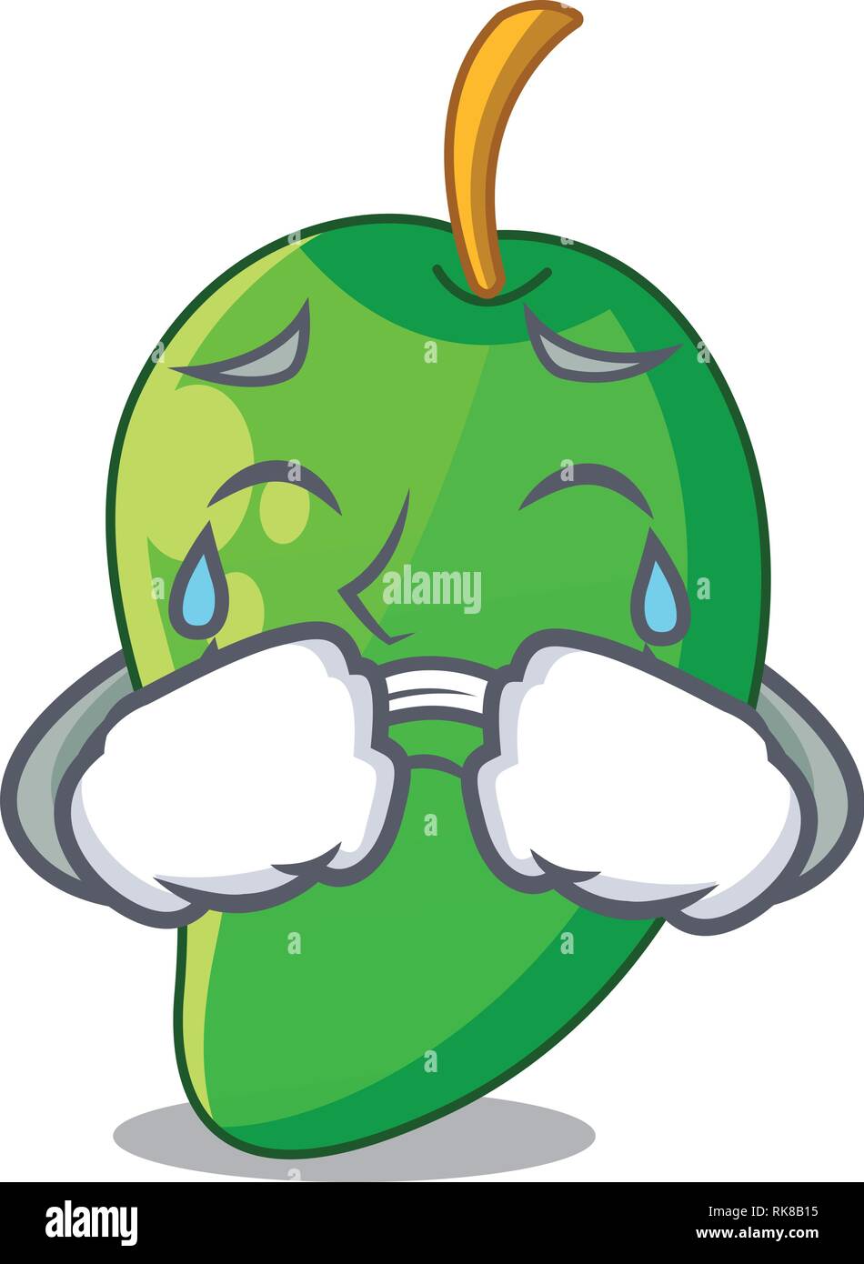 Crying green mango in the cartoon shape Stock Vector Image & Art - Alamy