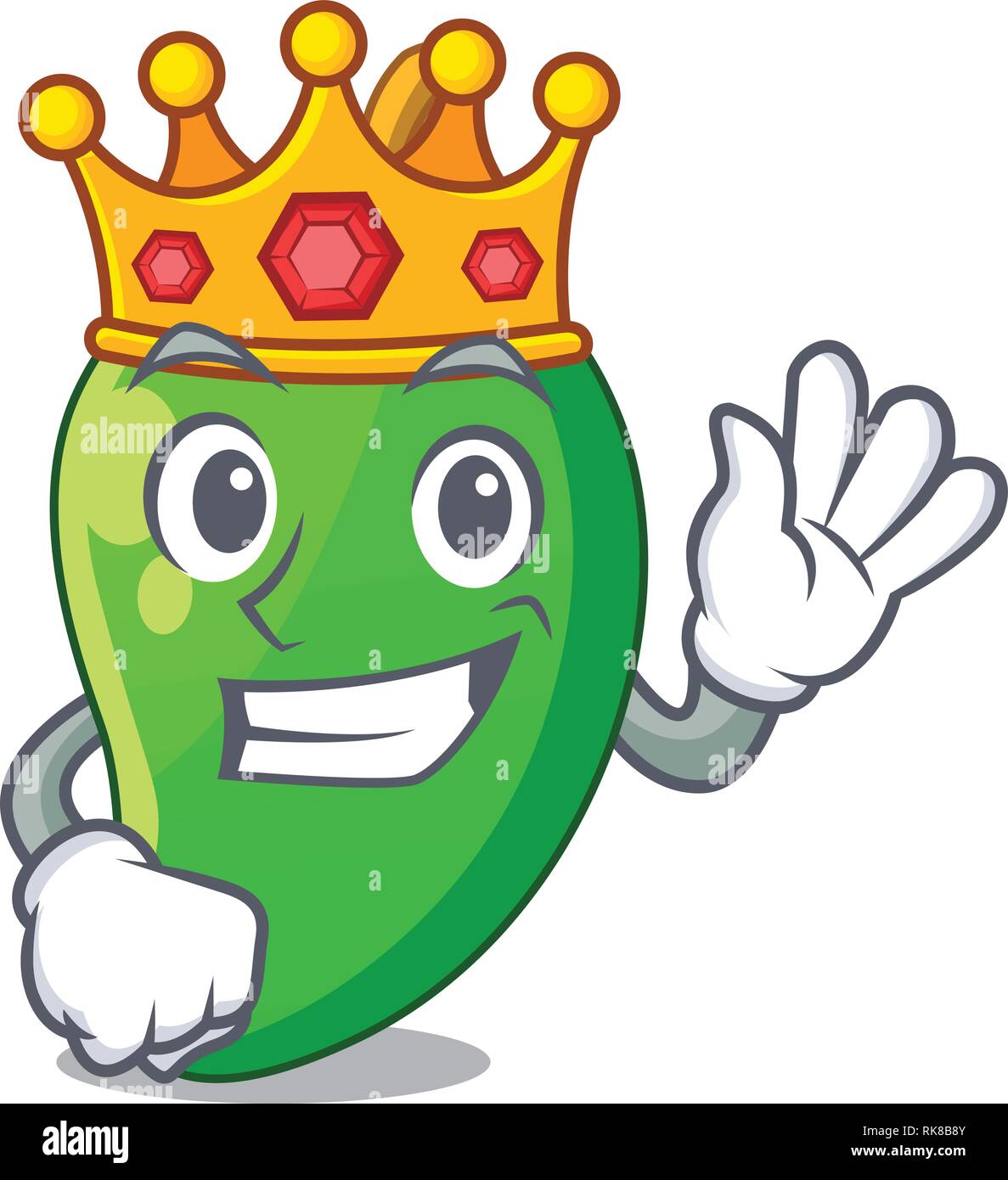 King green mango isolated with the mascot Stock Vector Image & Art - Alamy